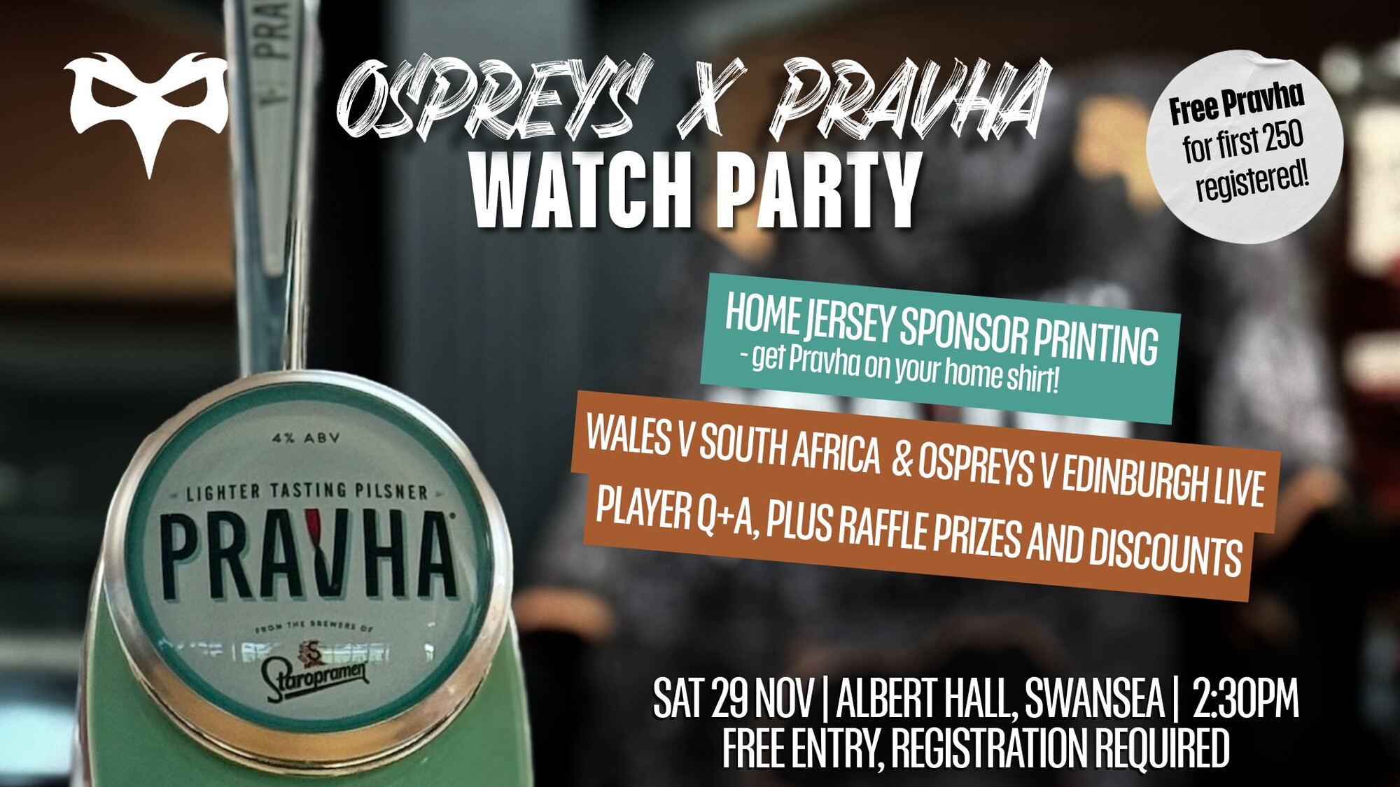 Join the Ospreys x Pravha Watch Party | Ospreys